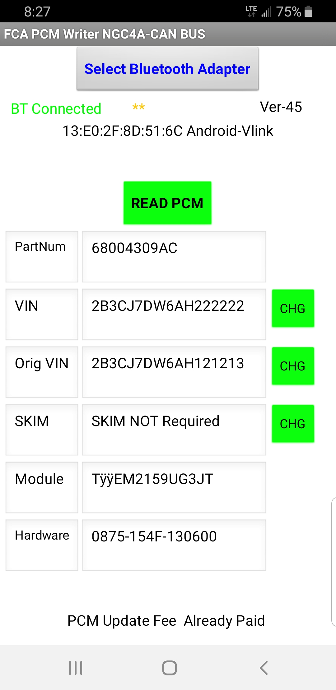 PCM Tools for FCA / Chrysler / Jeep / RAM Vehicles